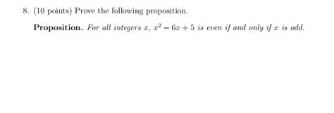 solved 8 10 points prove the following proposition