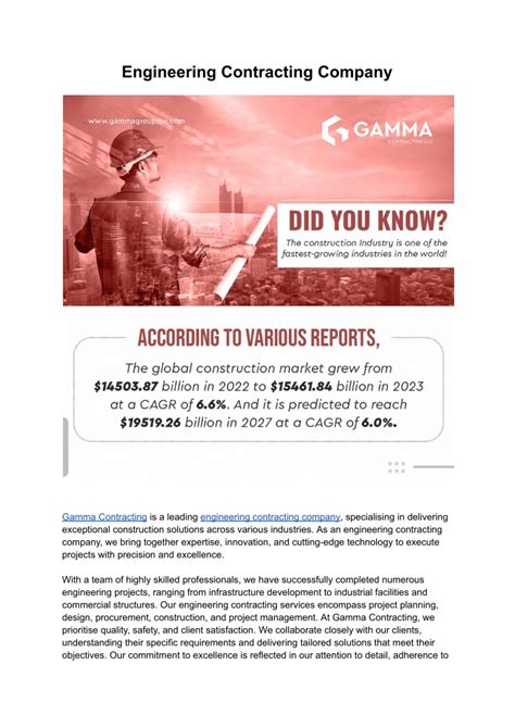 Ppt Engineering Contracting Company Gamma Contracting Powerpoint Presentation Id 12250184