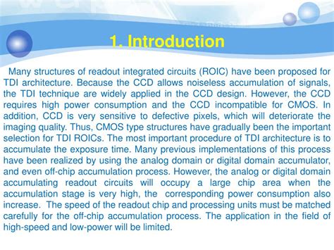 Ppt A Time Based Readout Circuit For Tdi Architectures In Cmos Image Sensor Powerpoint
