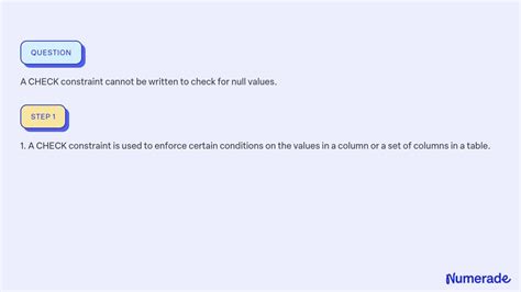 Solveda Check Constraint Cannot Be Written To Check For Null Values