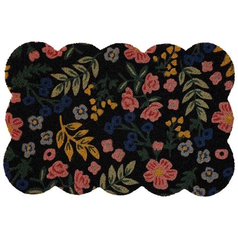 Floral Scalloped Portico Outdoor Mat Thomas Lee Living