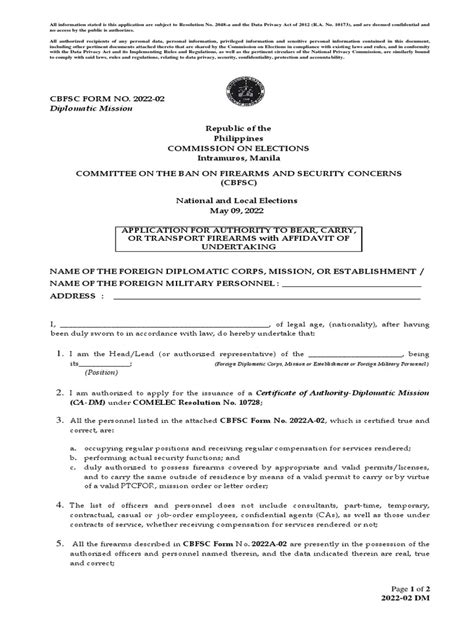 Diplomatic Mission: (Position) | PDF | Information Privacy | Regulatory ...