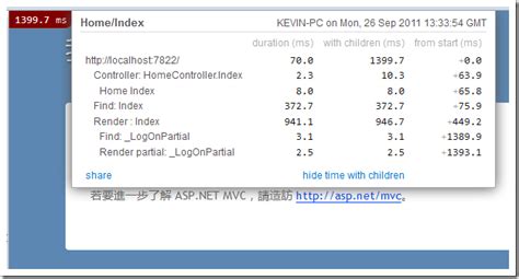 Mrkt 的程式學習筆記 Aspnet Mvc 3 Miniprofilermvc3 偵測執行效能