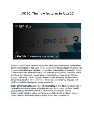 JDK The New Features In Java PDF Programming Languages Computing