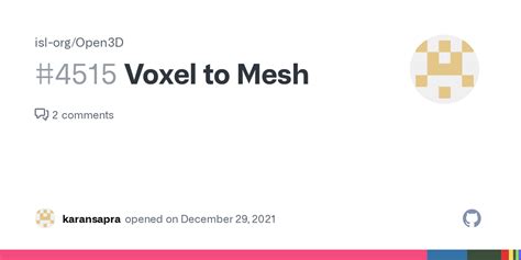 Voxel To Mesh Issue Isl Org Open D GitHub