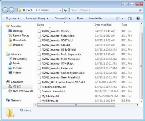 the desktop content libraries in their folder