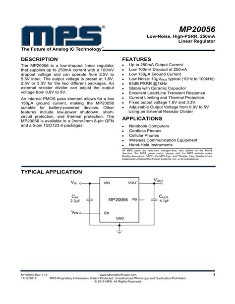 Monolithic Power Systems Mps Smdsmt Semiconductors Datasheets Mouser