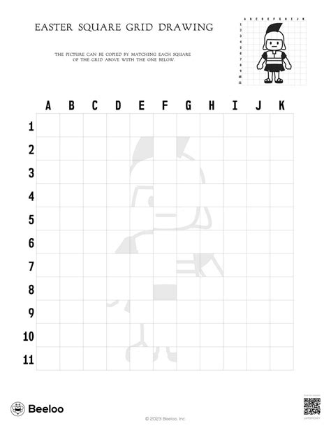 Easter Themed Grid Drawings • Beeloo Printable Crafts And Activities