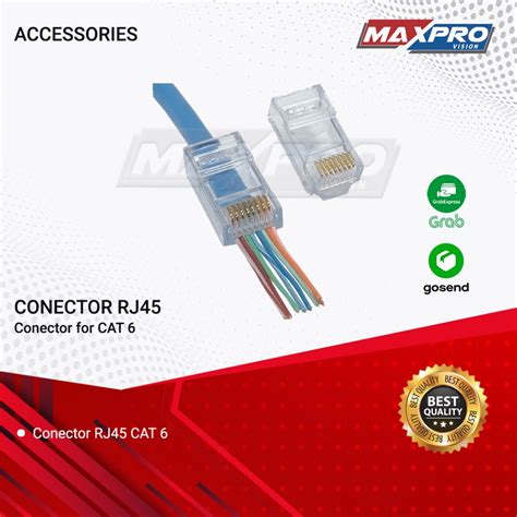 Jual Konektor Rj45 Conector Lan Rj45 Cat 6 Shopee Indonesia