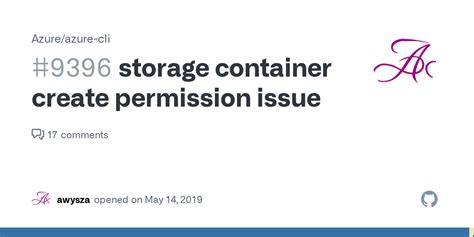 Storage Container Create Permission Issue · Issue 9396 · Azureazure Cli · Github