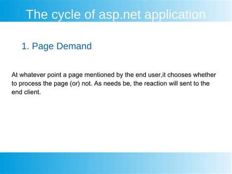 The Life Cycle Of Dot Net Application Odp