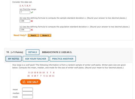 Solved Consider The Data Set 2 4 7 8 9 A Find The Chegg Com