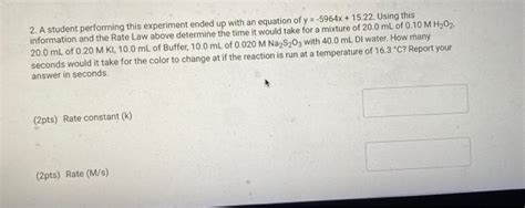 Solved A Student Performing This Experiment Ended Up With Chegg