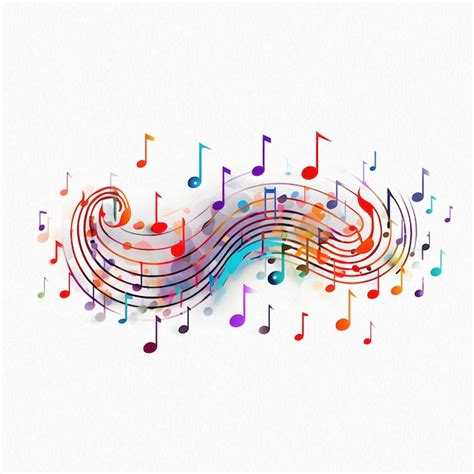 Premium Ai Image Musical Notes Color