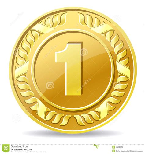 Gold coin stock vector. Illustration of currency, isolated - 38290328