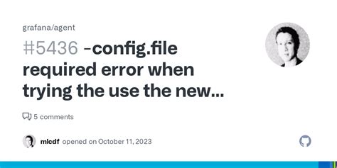 Configfile Required Error When Trying The Use The New Convert