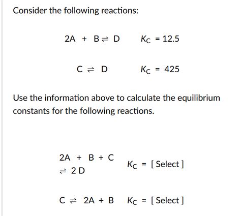 consider the following reactions beginarrayrlr 2 mathrmamathrmb ...