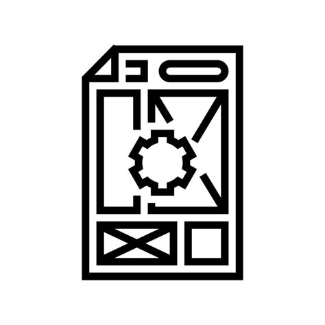 Document Layout Technical Writer Line Icon Vector Illustration Vector Art At Vecteezy