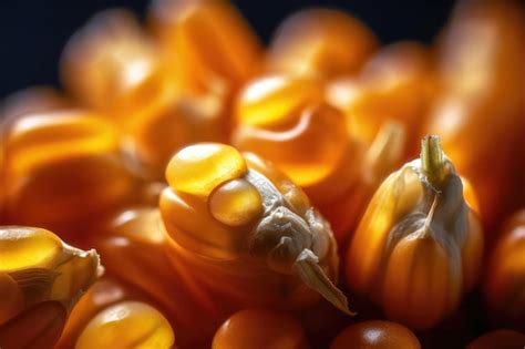 Premium Photo Corn Kernels In Macro Ai Generated