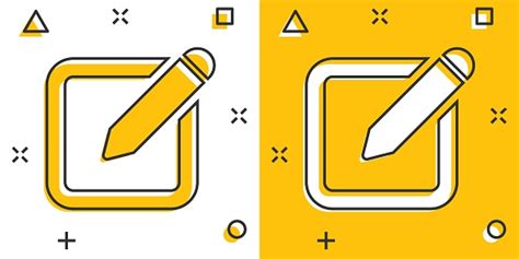 벡터 만화 메모장 만화 스타일의 연필 아이콘문서 편집 메모장 컨셉 일러스트 픽토그램 문서 비즈니스 스플래시 효과 개념 가입서에 대한 스톡 벡터 아트 및 기타 이미지 Istock