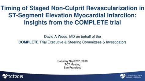 Ppt St Segment Elevation Myocardial Infarction Insights From The