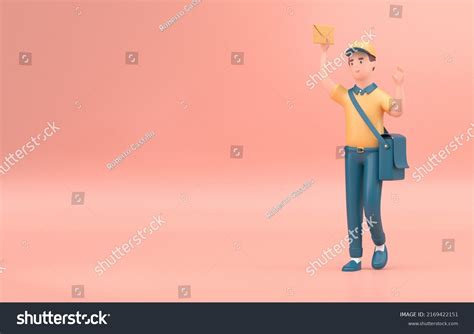 Isolated 3d Postman 3d Render Stock Illustration 2169422151 Shutterstock