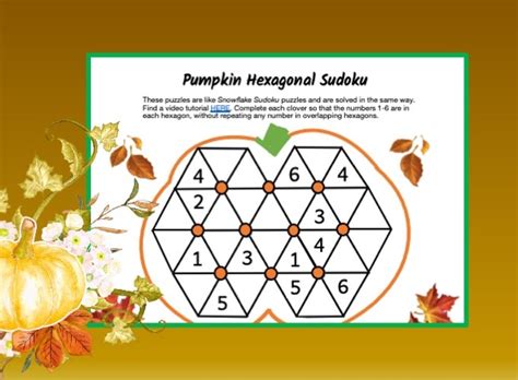 Hex Doku Hexagonal Sudoku Puzzles ~ Snowflake Pumpkin And More Big