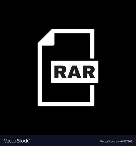 Rar File Icon Archive And Compressed Symbol Vector Image