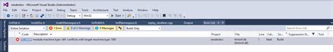 Windows Machine Type X64 Conflicts With Target Machine Type X86