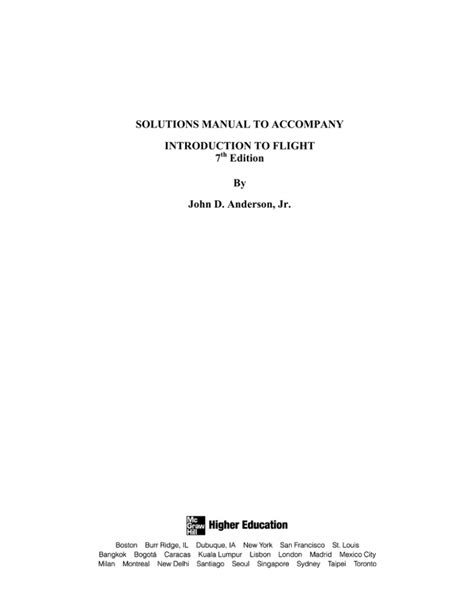 introduction to flight 7th edition solutions manual