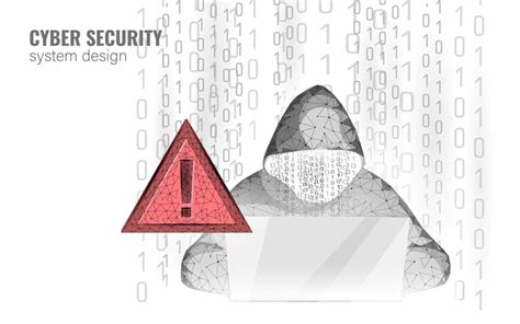 Premium Vector Anonymous Hacker At The Laptop Computer Internet Security Cyber Attack Business