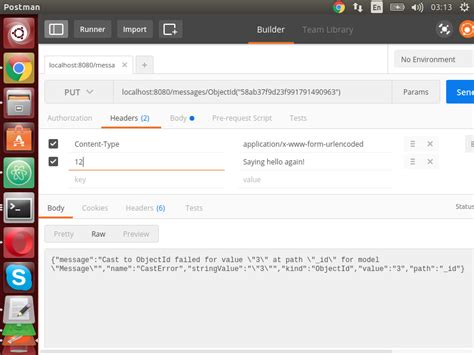 Error Updating Mongodb Document Using Postman Stack Overflow