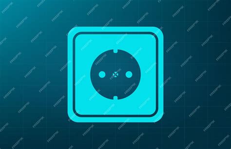 Premium Vector Electric Socket Symbol Vector Illustration On Blue Background Eps 10