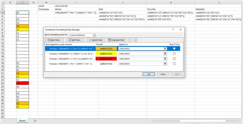 Microsoft Excel Conditional Formatting Based On Cell Above Unless