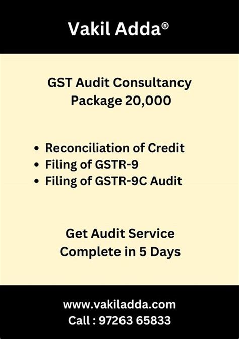 GST Audit By CA Get GST Audit Service GSTR 9C Filing