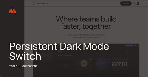 Persistent Dark Mode Switch [component] No Code Supply Co