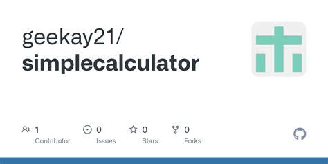 GitHub Geekay Simplecalculator