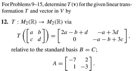 Solved For Problems Determine T V For The Given Chegg Com