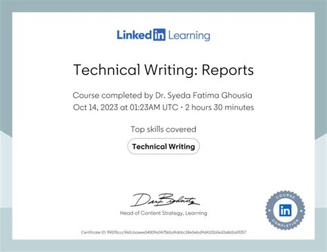 dr syeda fatima g on linkedin certificate of completion