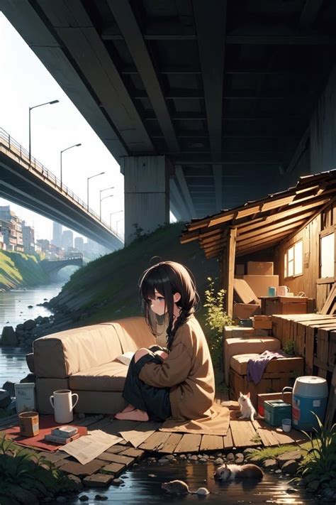 50 Pics Shack Under Bridge V10 Stable Diffusion Model Lora