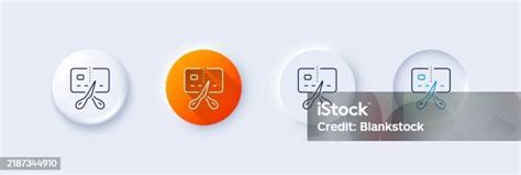 파산한 선 아이콘입니다 신용 카드 기호를 자릅니다 선 아이콘 벡터 3차원 형태에 대한 스톡 벡터 아트 및 기타 이미지 3차원 형태 가위 고급 Istock