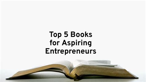 5 must read books for aspiring entrepreneurs