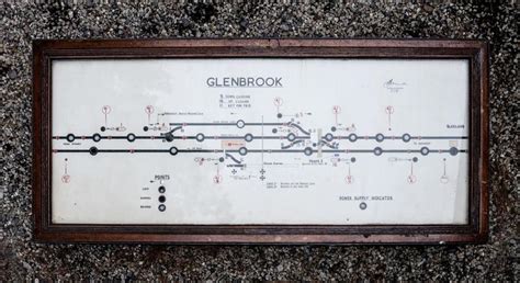 1958 Glenbrook Signal Box Track Diagram With Glass Front Transport