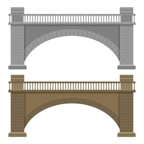 Premium Vector Stone Bridge Design Illustration Isolated On White Background