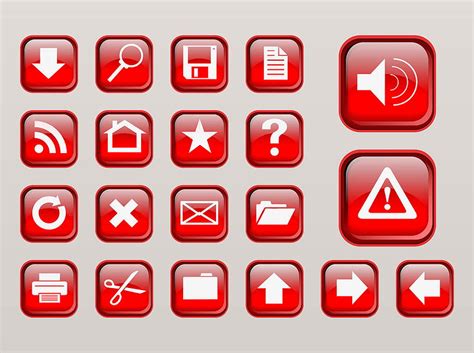 Computer Interface Buttons Ai Vector Uidownload