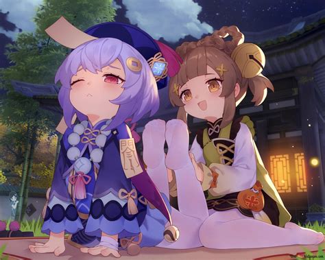 Qiqi S Morning Exercise Genshin Impact K Wallpaper Download