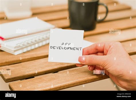 Conceptual Caption App Development Concept Meaning Producing Computer Software With A
