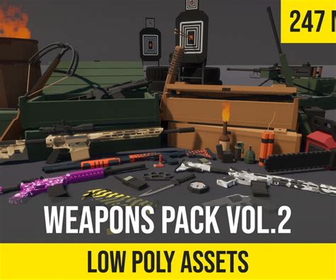 Artstation Low Poly Fps Weapons Pack 2 Asset For Unity 3d Game Assets