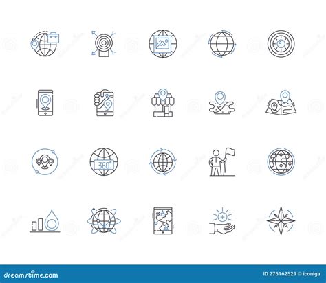 Maps And Locations Outline Icons Collection Maps Locations Geography