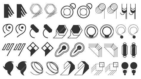Premium Vector Abstract Set Collection Black Quotemarks Speech